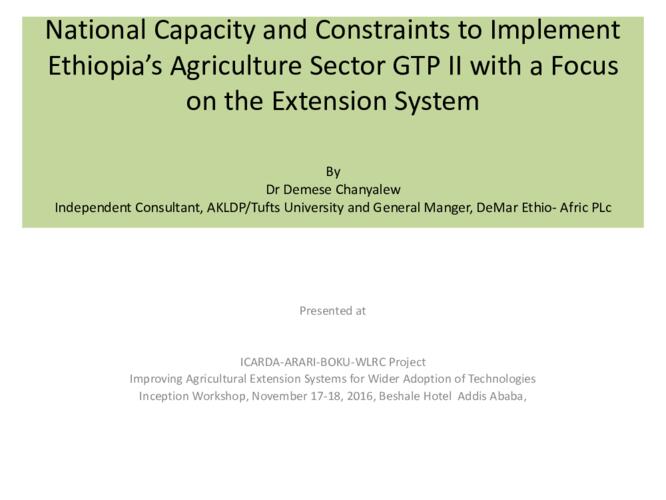 Designing effective extension service delivery systems for enhancing ...