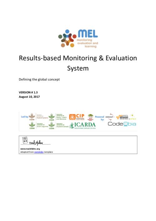 Results Based Monitoring And Evaluation System Defining The Global Concept